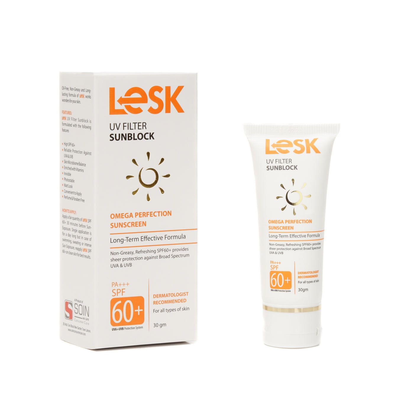 Lesk (UV) Sunblock SPF 60+ – Soin Consumer Care